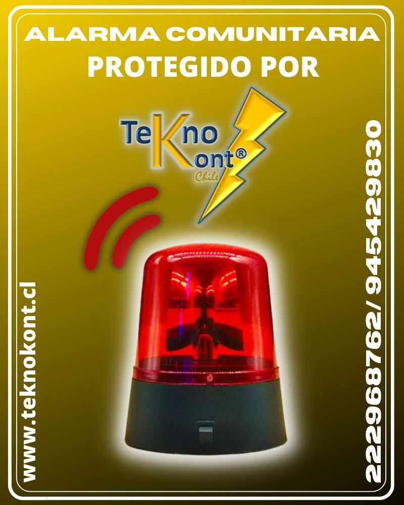 Letrero alarma Comunitaria Personalizado - Tekno Kont Chile
