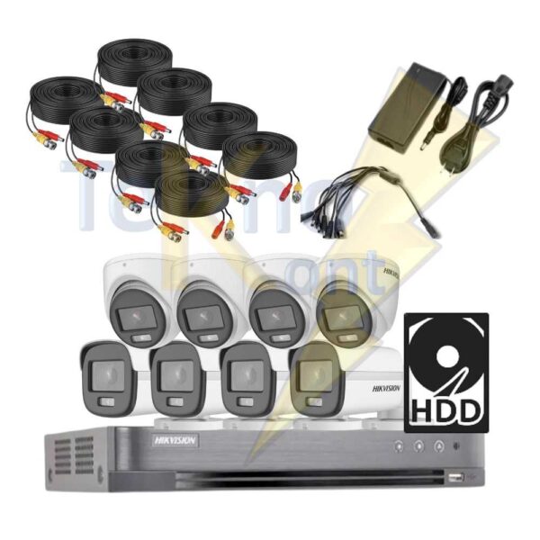 Kit HIK DVR 8ch / COLOR VU TURRET BULLET 2Mp – Tekno Kont Chile